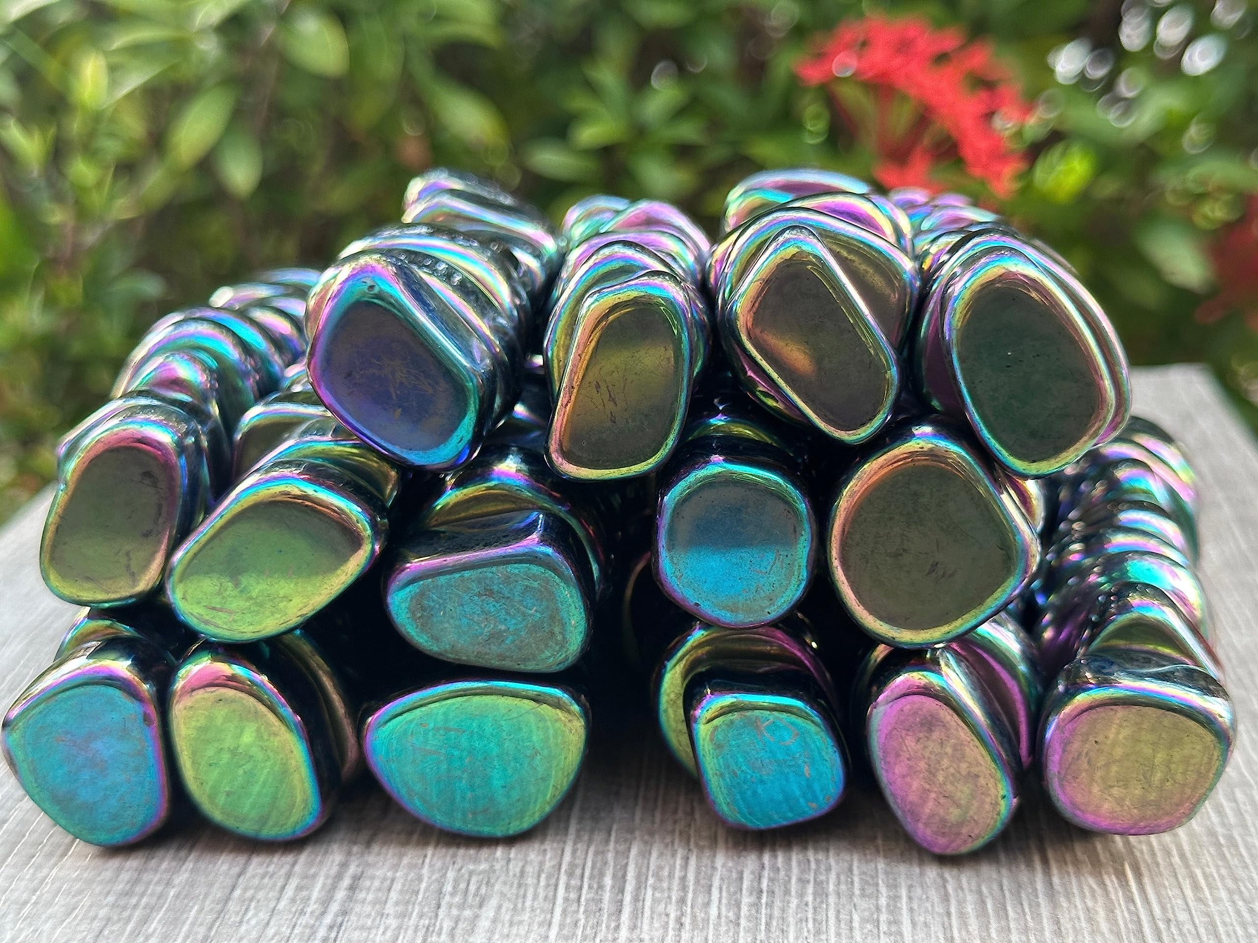 1/2 Pound Rainbow Fridge Magnets - Polished Magnetic Hematite, Strong ...