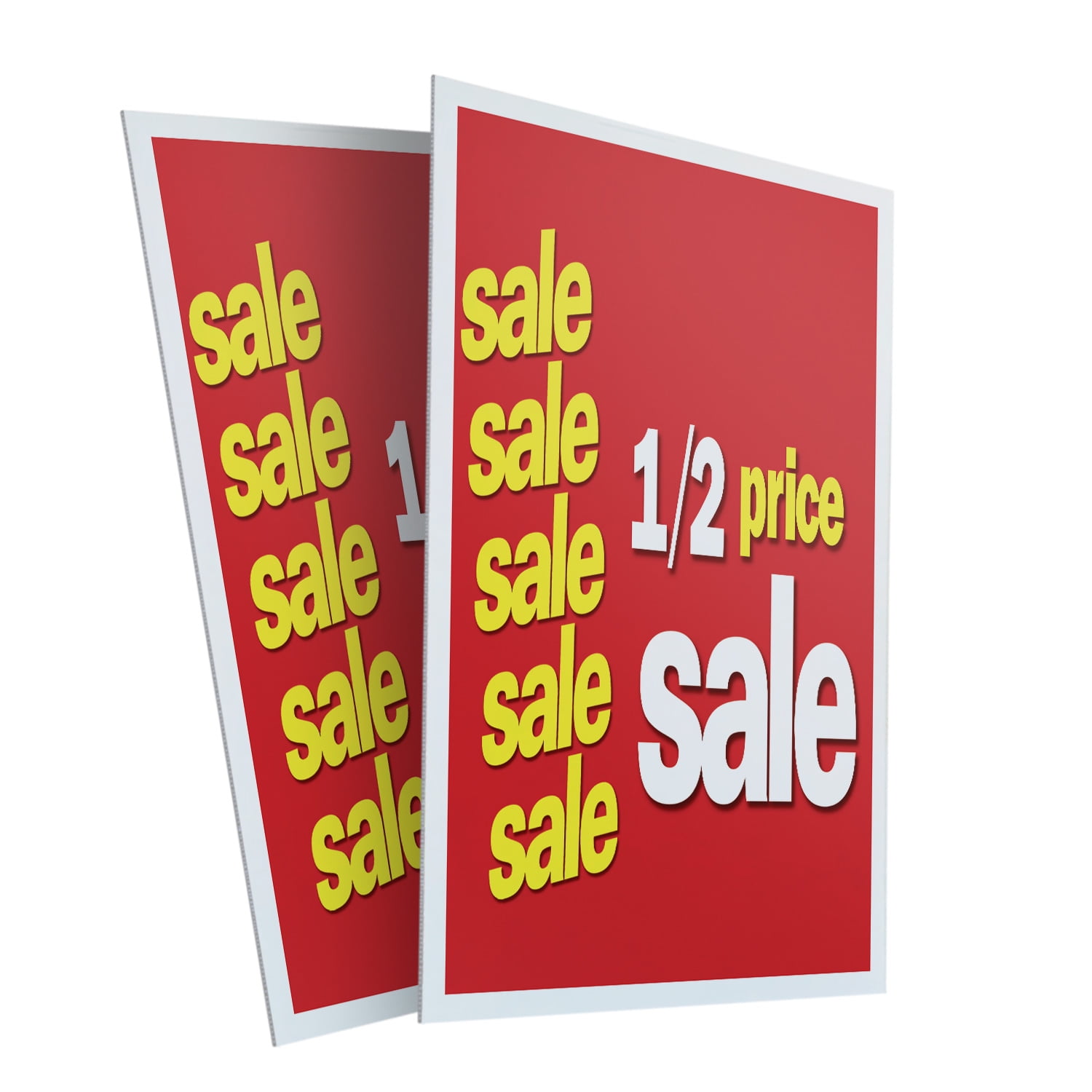 1-2 Price (2-PACK) 24" x 36" Plastic Signs | Sign Insert 4mm Corrugated ...