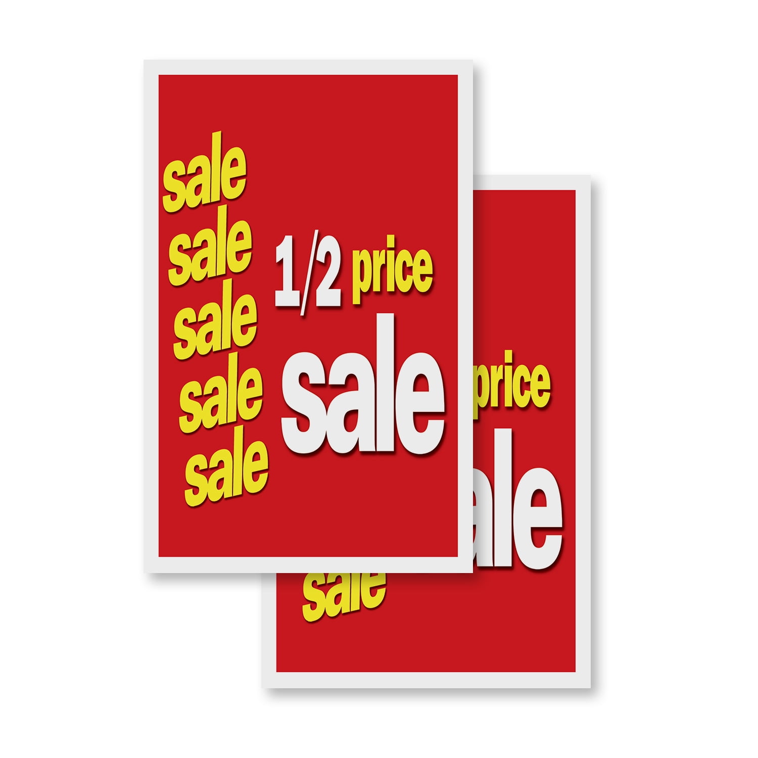1-2 Price (2-PACK) 24" x 36" Vinyl Decals | Sign Insert Peel & Stick ...