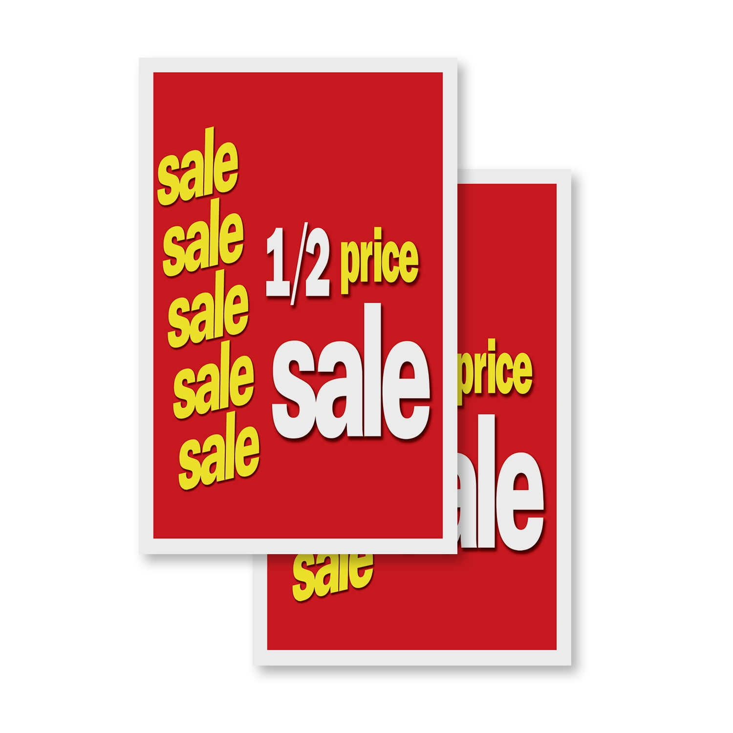 1-2 Price Sale (2-PACK) 24" x 36" Vinyl Decals | Sign Insert Peel ...