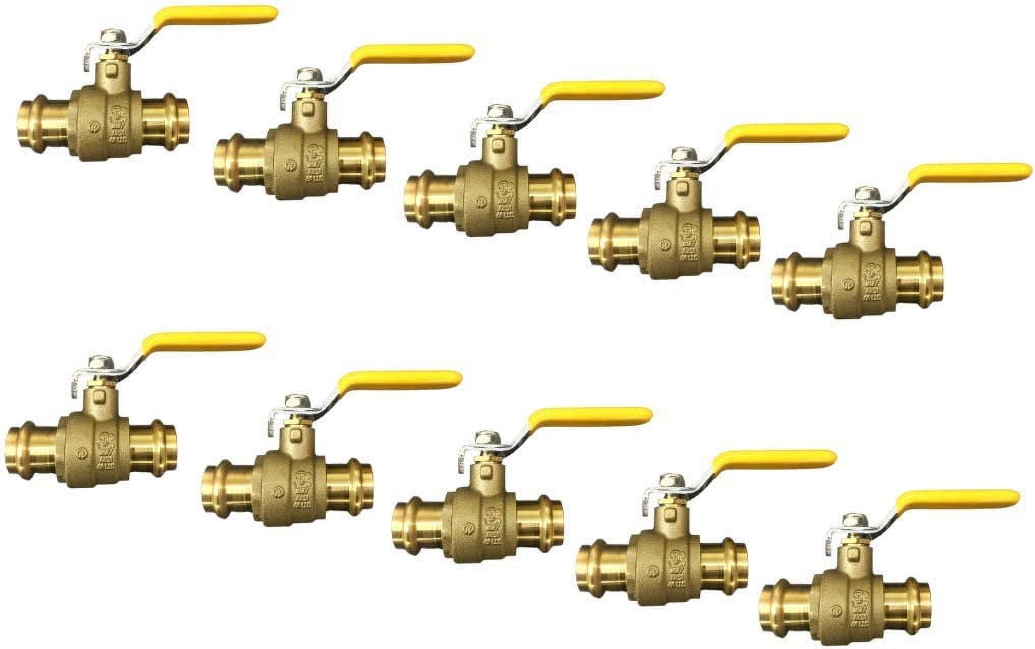 1/2" Propress Brass Ball Valve - Press Shut Off Ball Valve with EPDM O ...