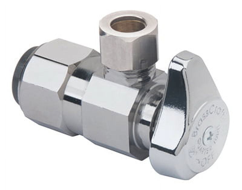 1/2" Push Connect x 3/8" OD Compression Angled G2 Valve Meets All Low ...