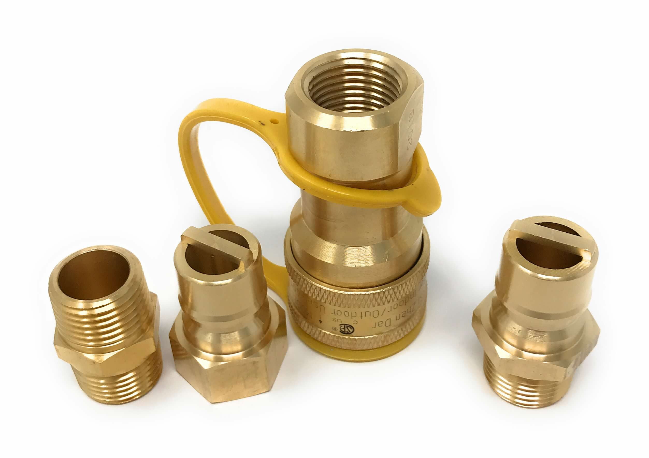 1/2" QDD LP Gas Quick Connect/Disconnect Connector Kit Solid Brass ...