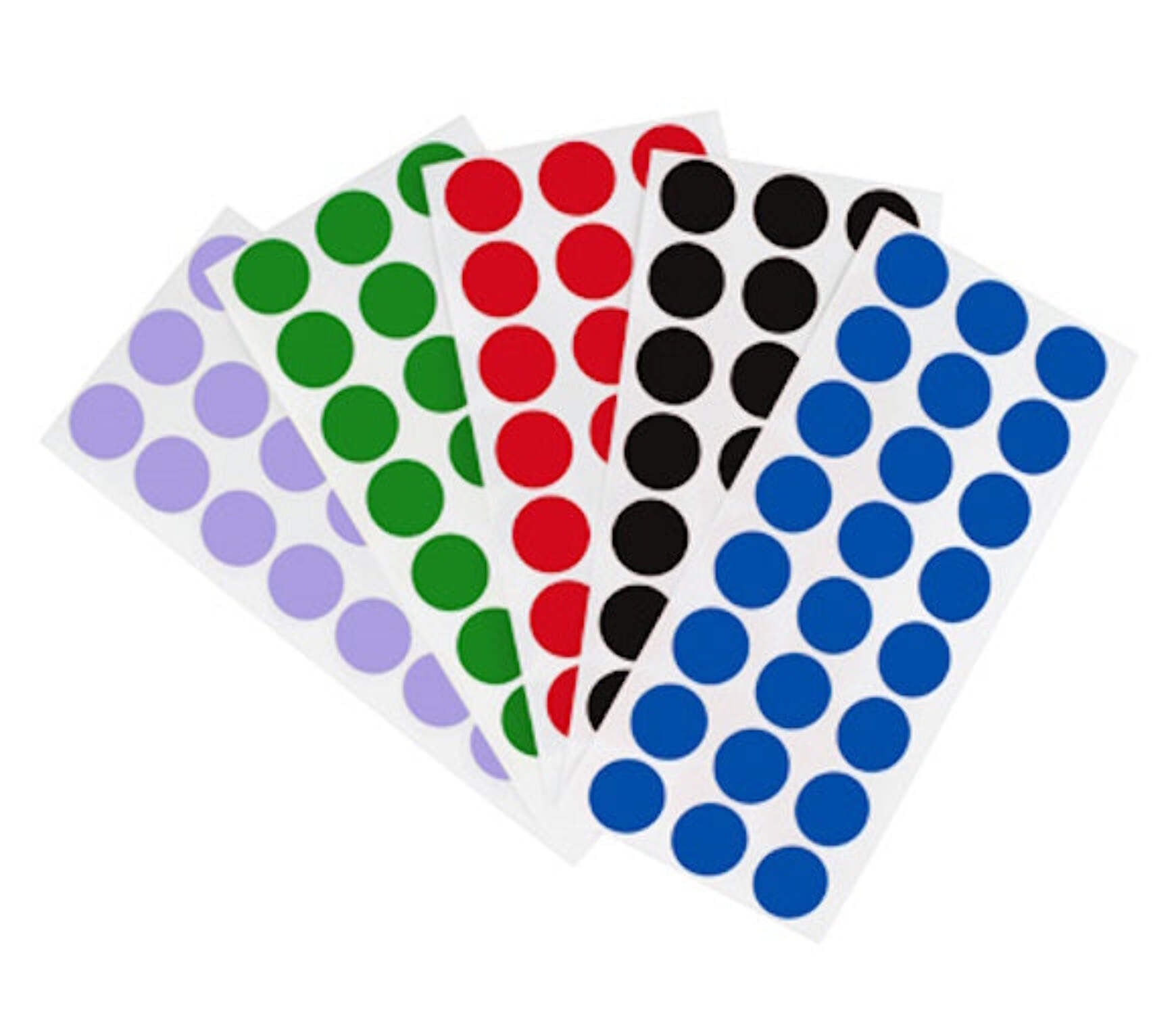 1/2" Removable Round, Color-Code Dots: 1,200/Pack - Walmart.com