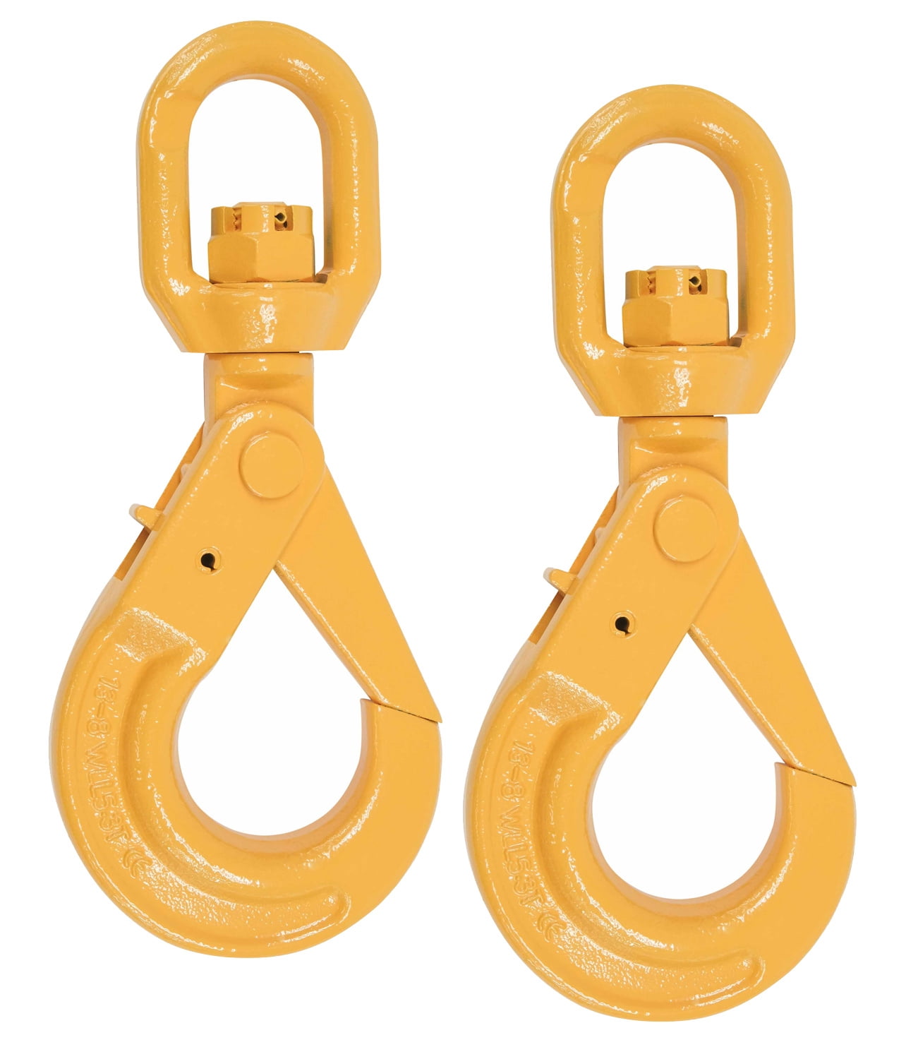 1/2" Self Locking Swivel Hook Grade 80, 12,000 lbs WLL- (2 Pack ...