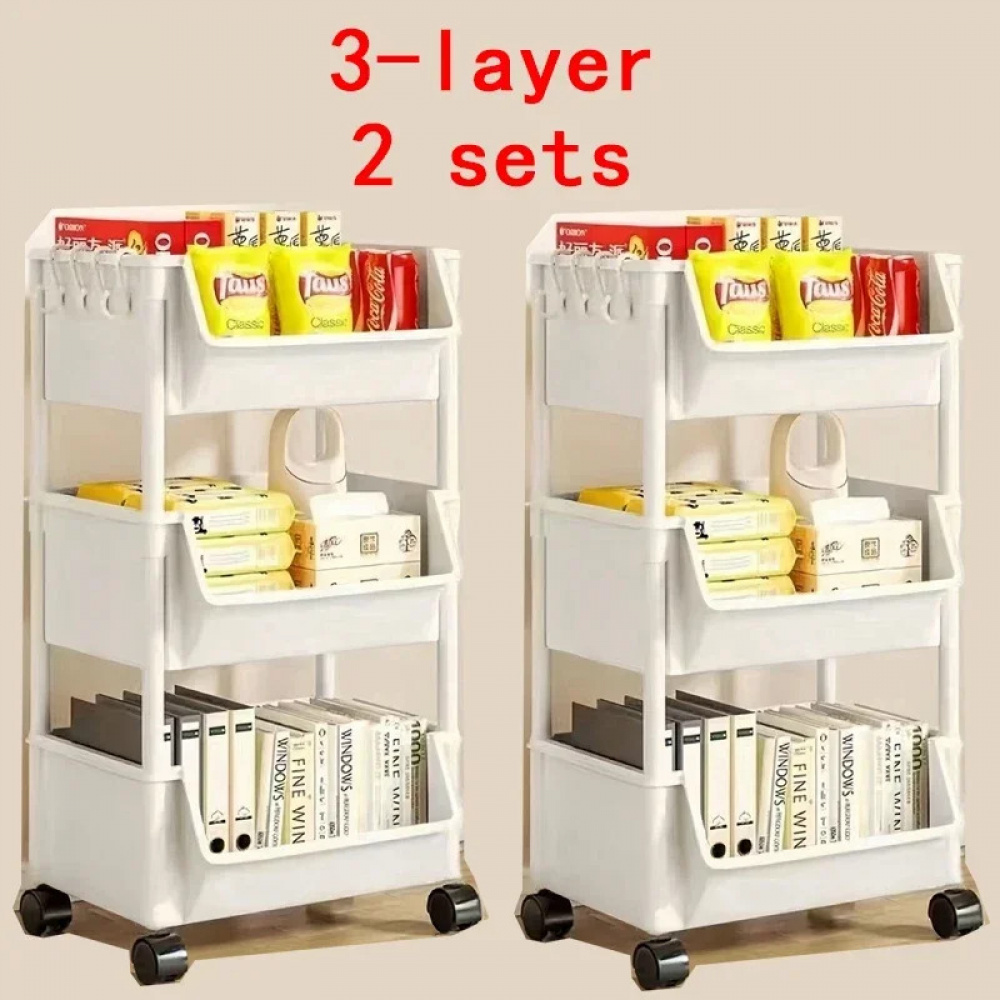 1/2 Set Trolley Bookshelf Kitchen Storage Rack Kitchen Corner Narrow ...