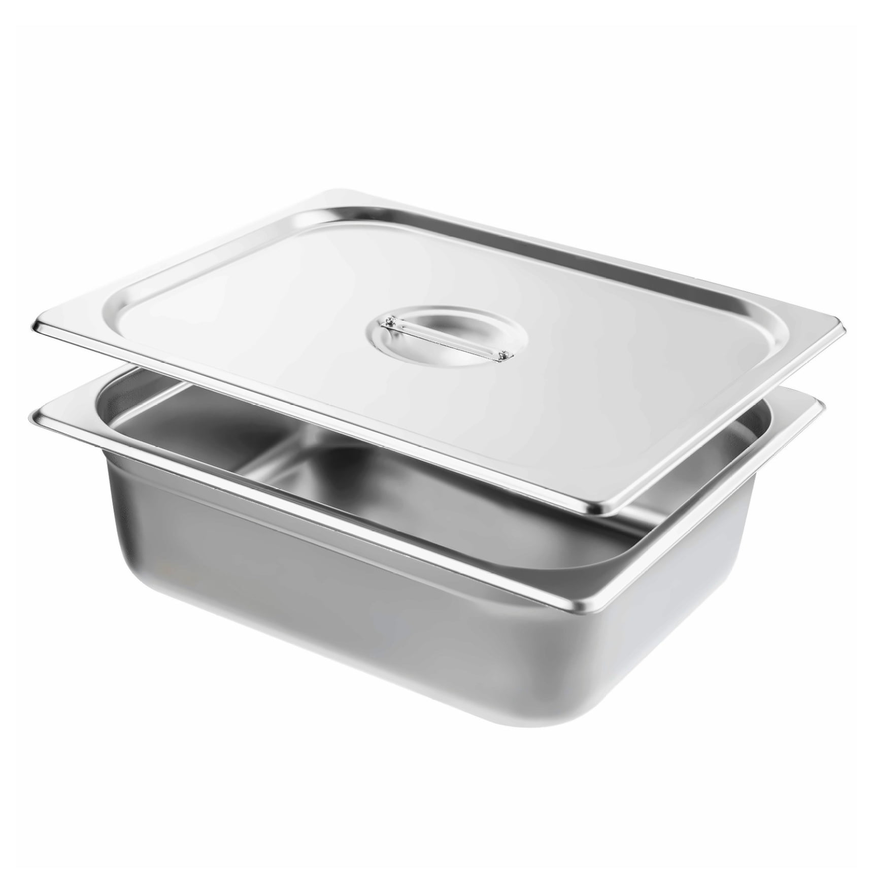 1/2 Size Hotel Pans 8 Pack, Stainless Steel Steam Table Pans with Lids ...