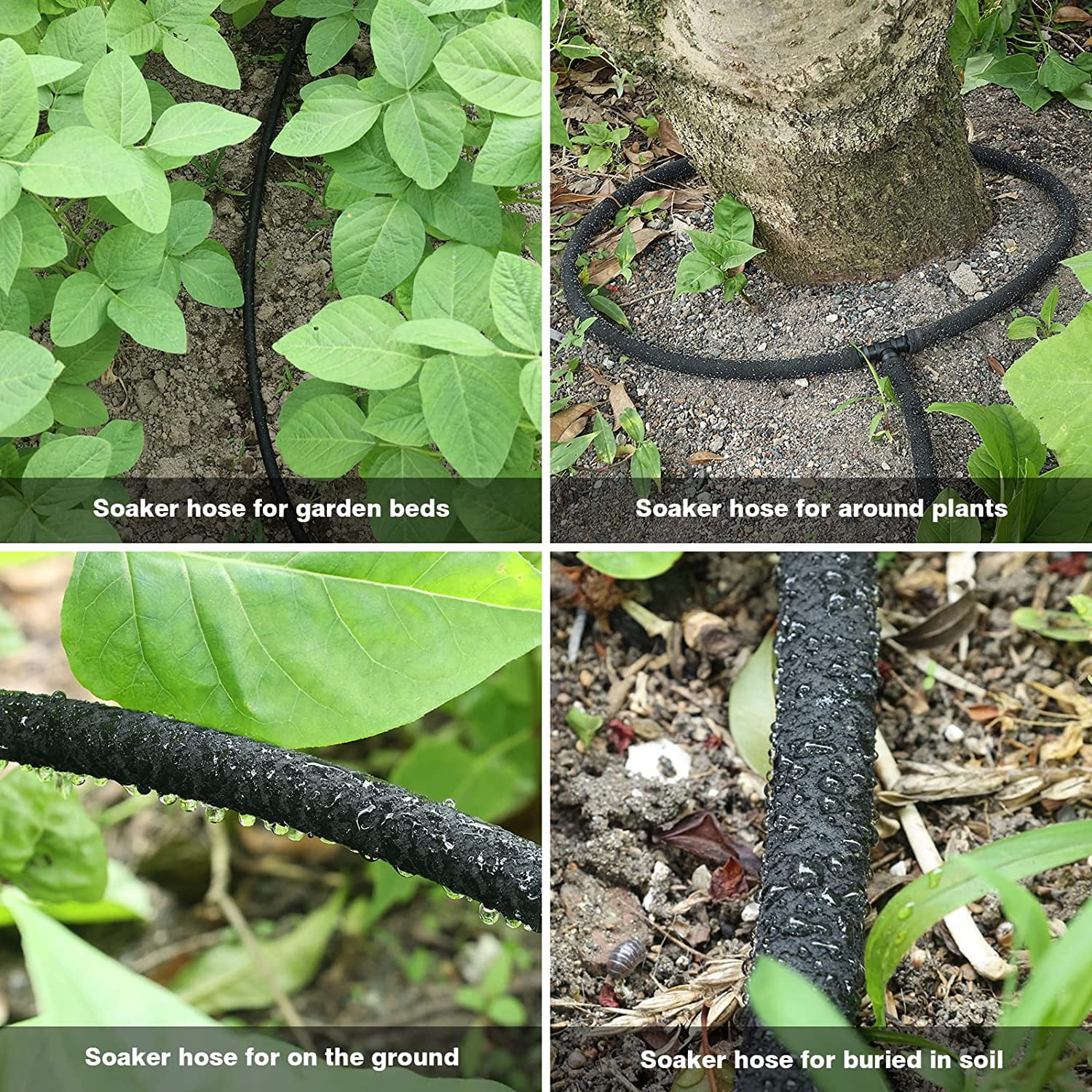 1/2" Soaker Hose for Garden Drip Hose Irrigation System with Solid ...