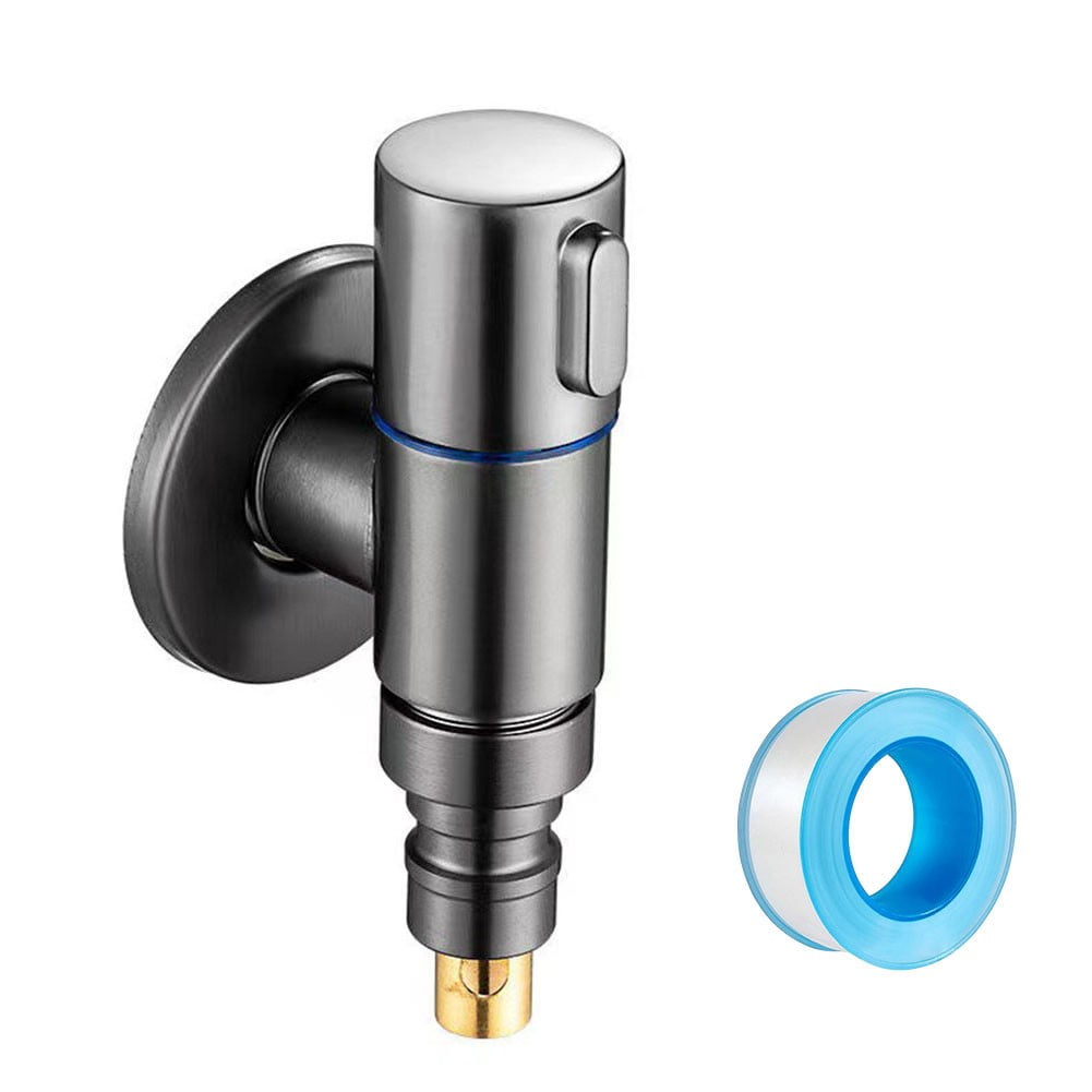 1/2" Stainles Steel Washing Machine Faucet Water Stop Quick Opening ...