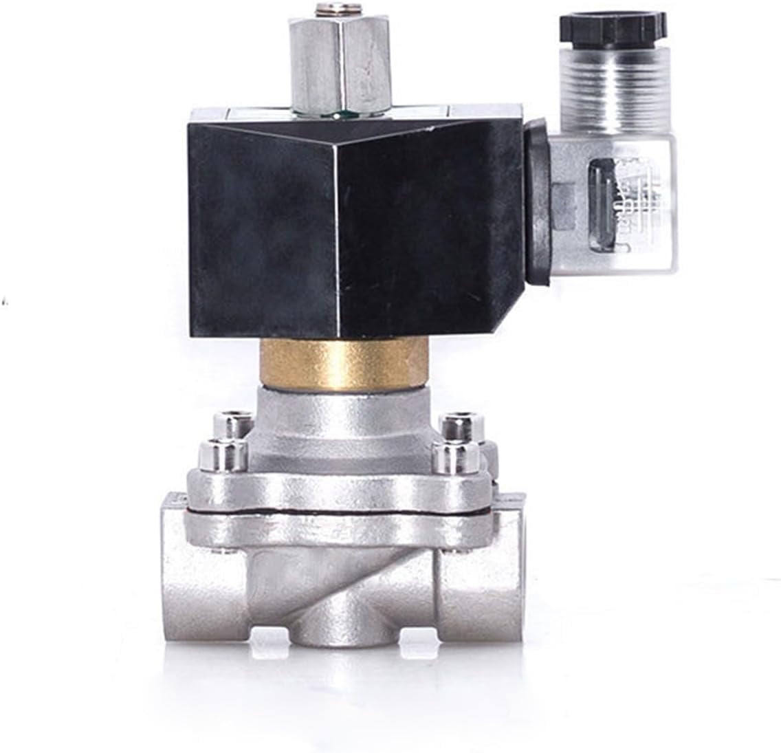1/2" Stainless Steel Solenoid Valve Waterproof Normally Open Solenoid Valve With LED Power ...