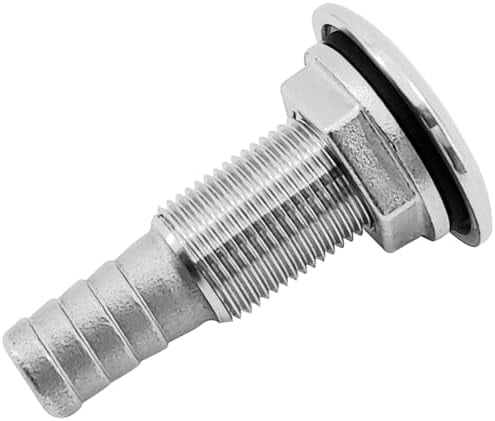 1/2" Stainless Steel Thru-Hull ，Barbed Standard Length Straight Thru ...