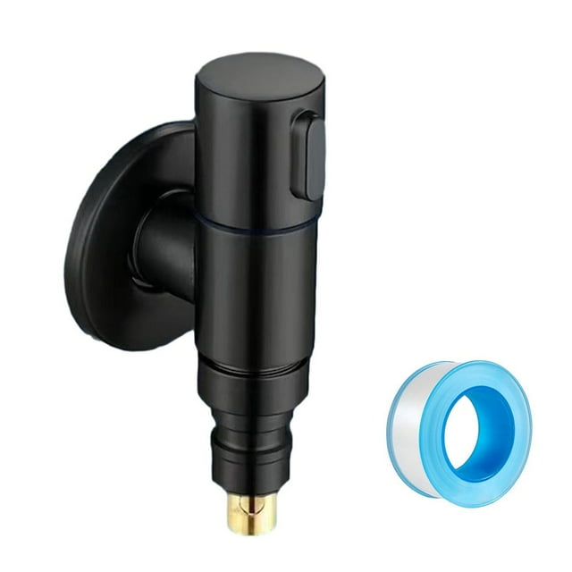 1/2\" Stainless Steel Washing Machine Faucet Water Stop Quick Opening ...