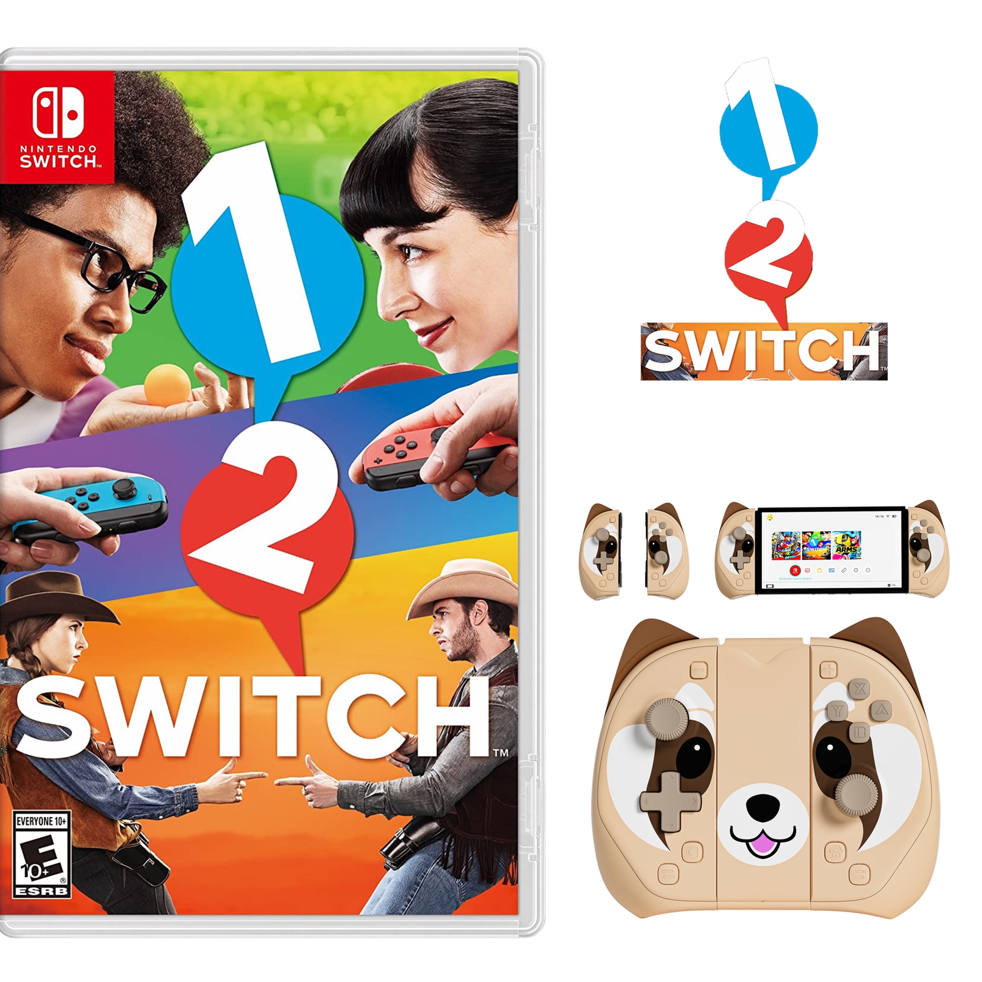 1-2 Switch and Switch Joypad for Nintendo Switch Controller Brown, L/R ...