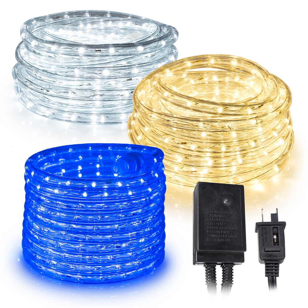 1/2" Thick LED Rope Light 8 Mode Connectable Waterproof Ourdoor 10'-150 ...