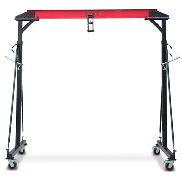 Telyswee 2000lbs Adjustable Gantry Crane 1 Ton Capacity Portable Shop ...