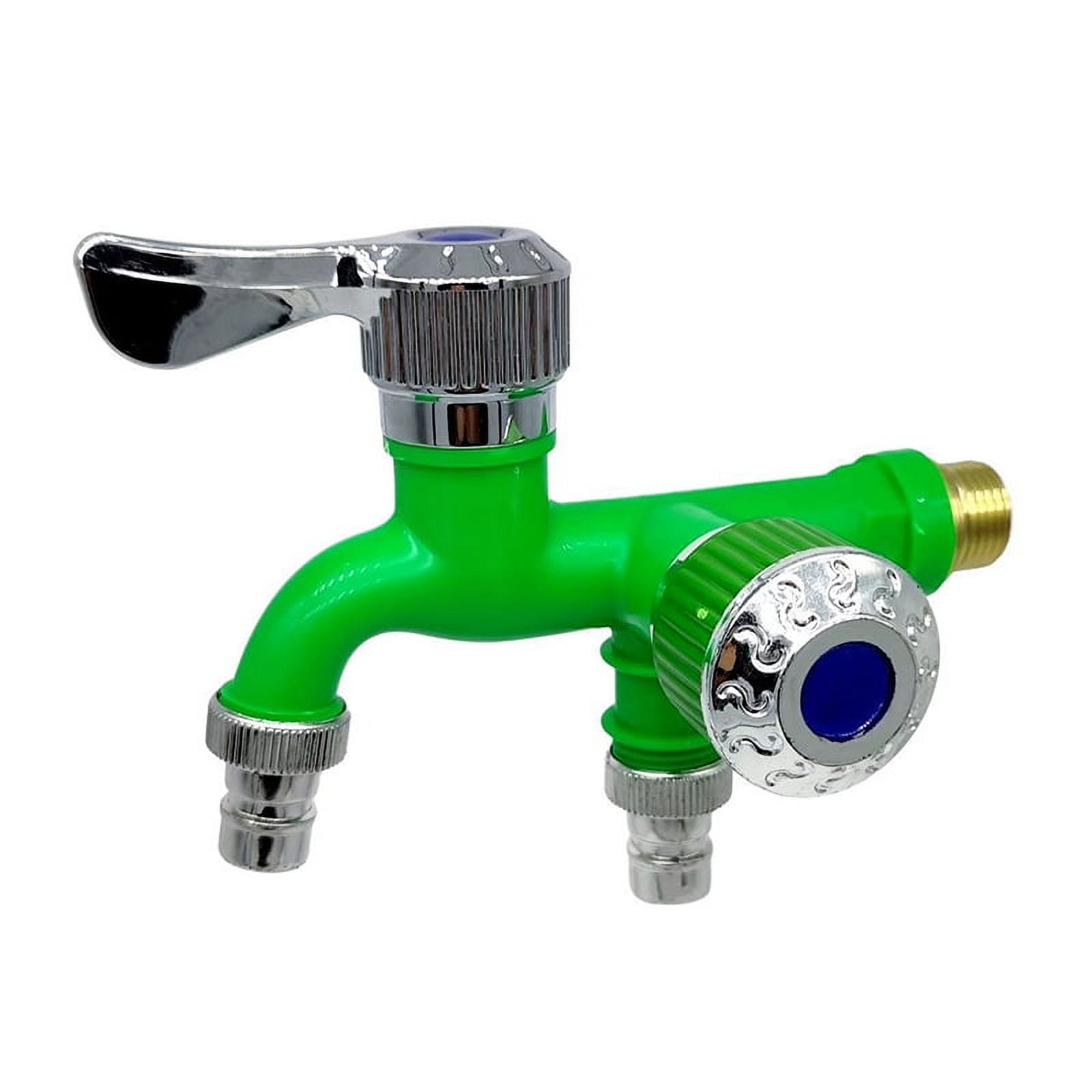 1/2" Universal Interface Faucet Double Outlet Dual Control Water Tap ...