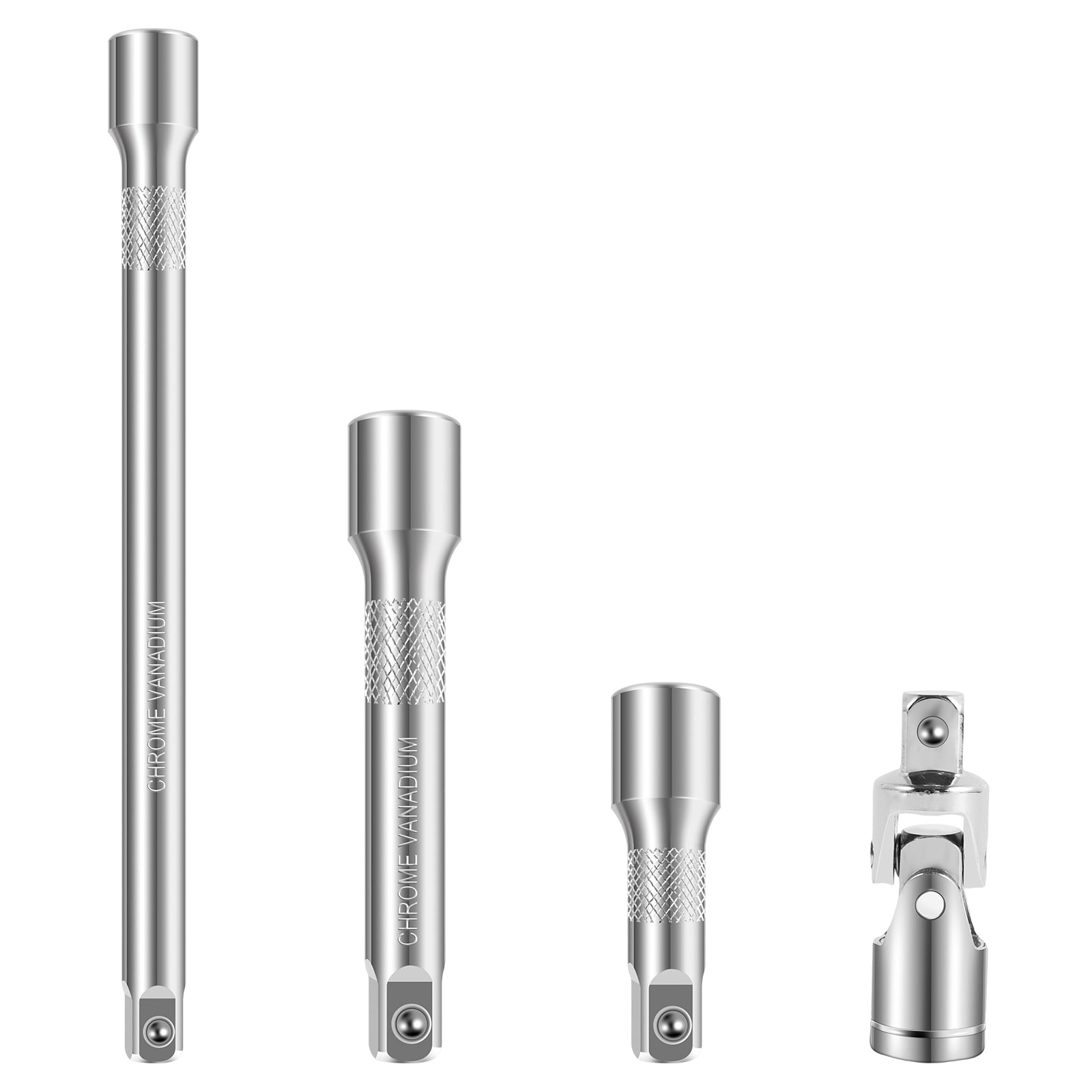 1/2" Universal Join Socket Set with 3 Replaceable Drive Extension ...