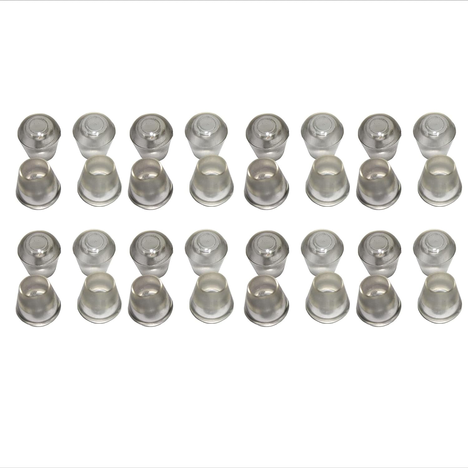 1/2" Vinyl Teardrop Transparent Chair Leg Cap Floor Protectors. Protect ...