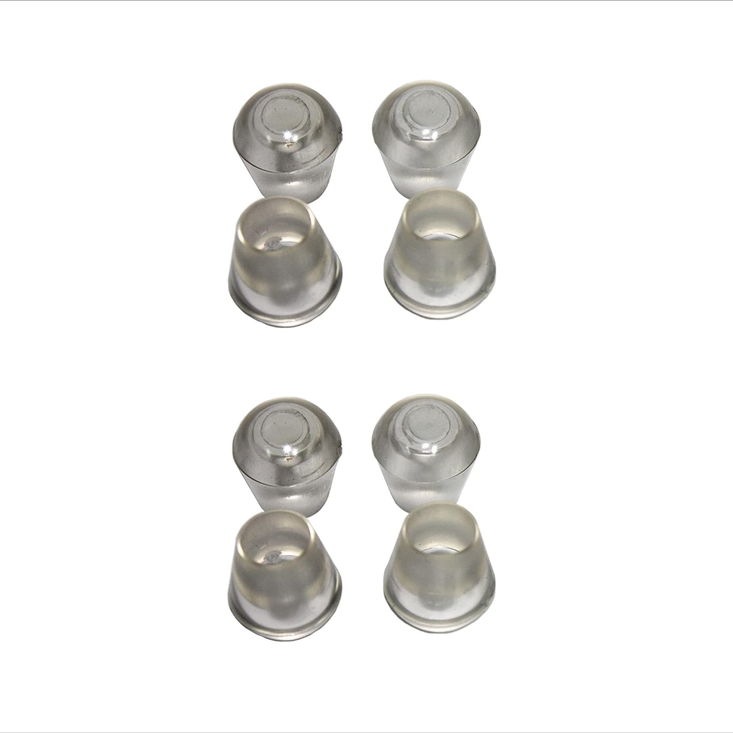 1/2" Vinyl Teardrop Transparent Chair Leg Cap Floor Protectors. Protect ...