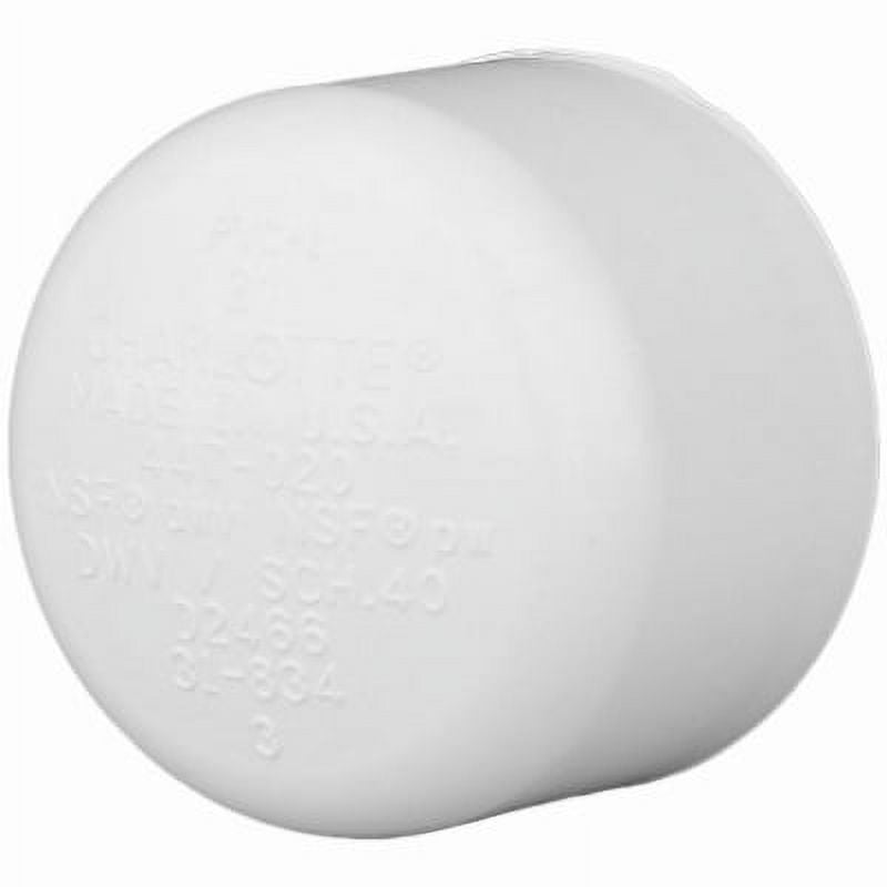 1/2" White Cap Slip Used To Cap Off The End Of A Pipe, Each - Walmart.com