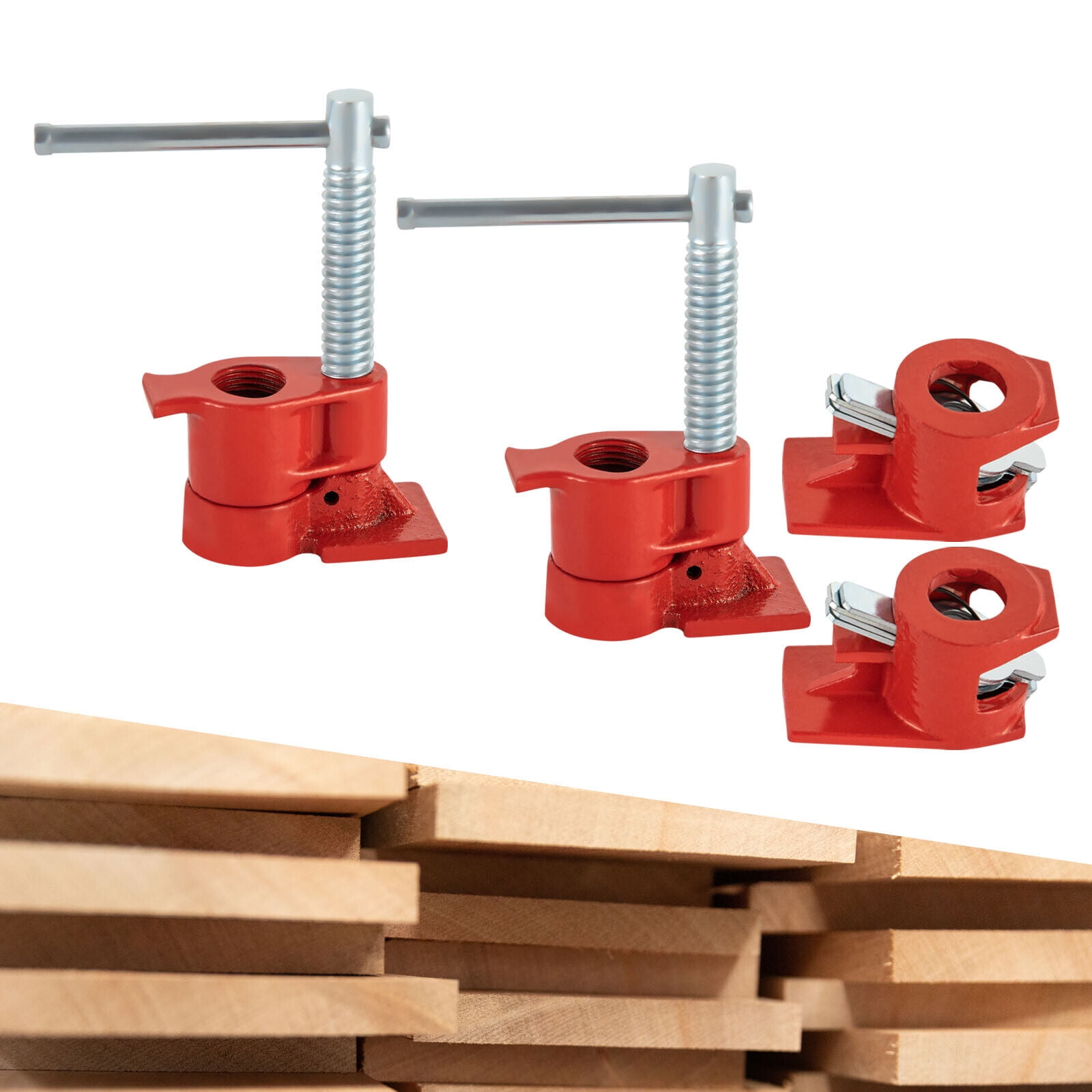 1/2" Wood Gluing Pipe Clamp ( 2 Packs ) Set Heavy Duty Pro Woodworking ...