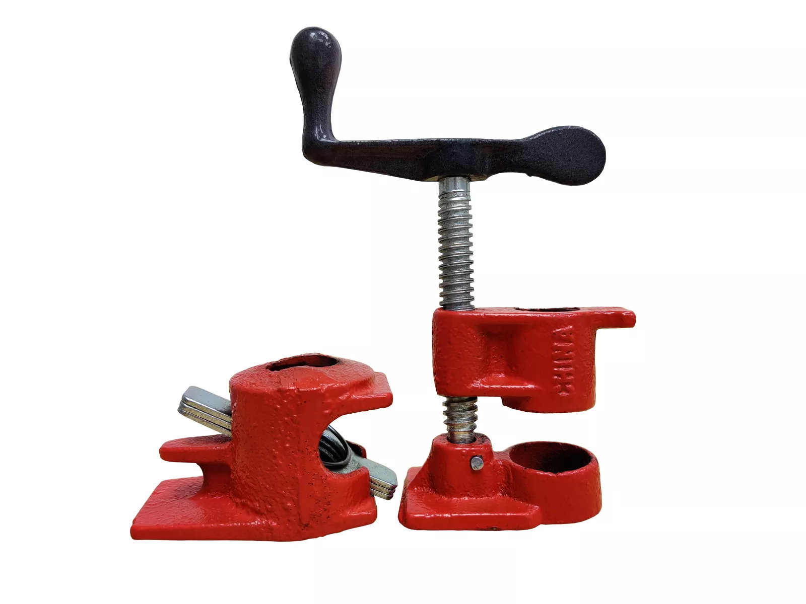 1/2" Wood Gluing Pipe Clamp Set Heavy Duty Pro Woodworking Cast Iron ...