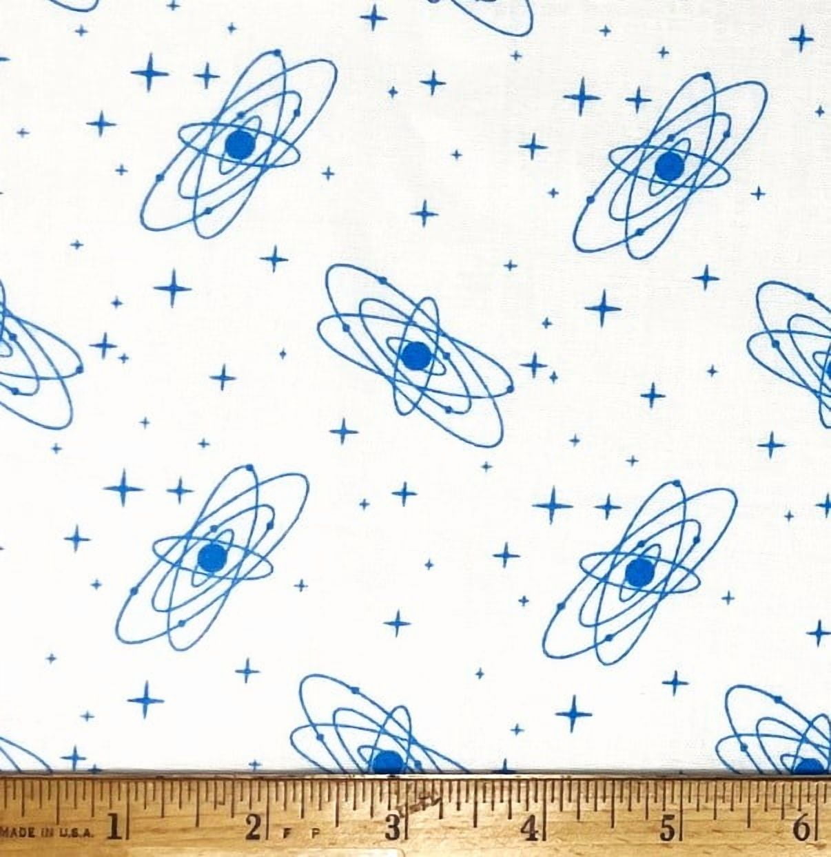 1/2 Yard - DC Comics Atom Super Friends on White Cotton Fabric (Great ...