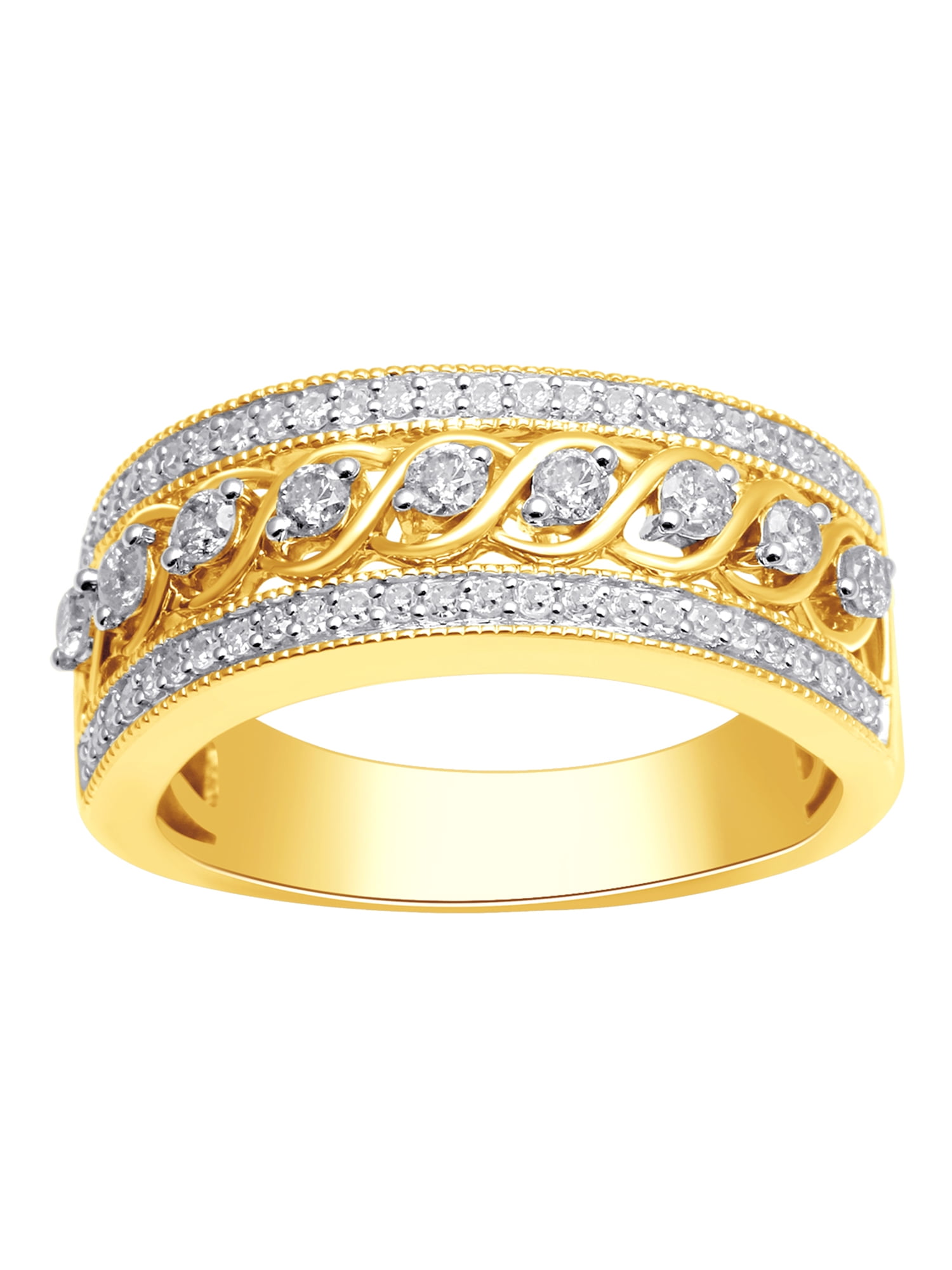 1/2 cttwDiamond 10KYG Band RING - Walmart.com