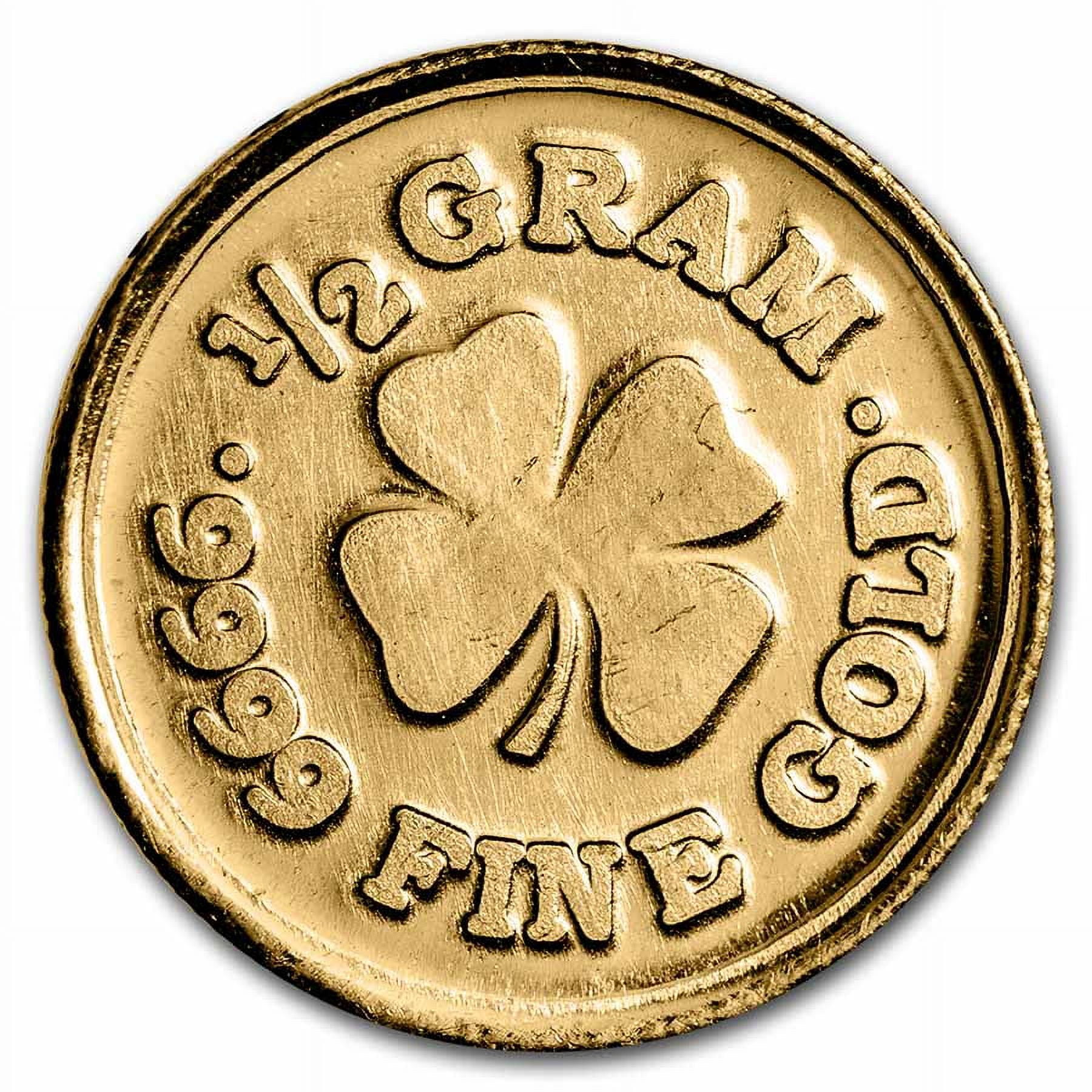 Monarch Precious Metals 1/2 gram Gold Round - Four Leaf Clover, .9999 ...