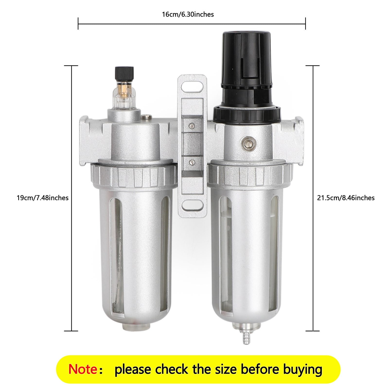 1/2"in Air Compressor Filter Oil Water Separator Trap Tools With ...