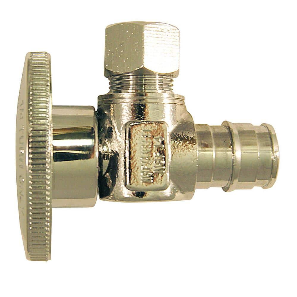 1/2 in. Chrome-Plated Brass PEX-A Expansion Barb x 3/8 in. Compression ...