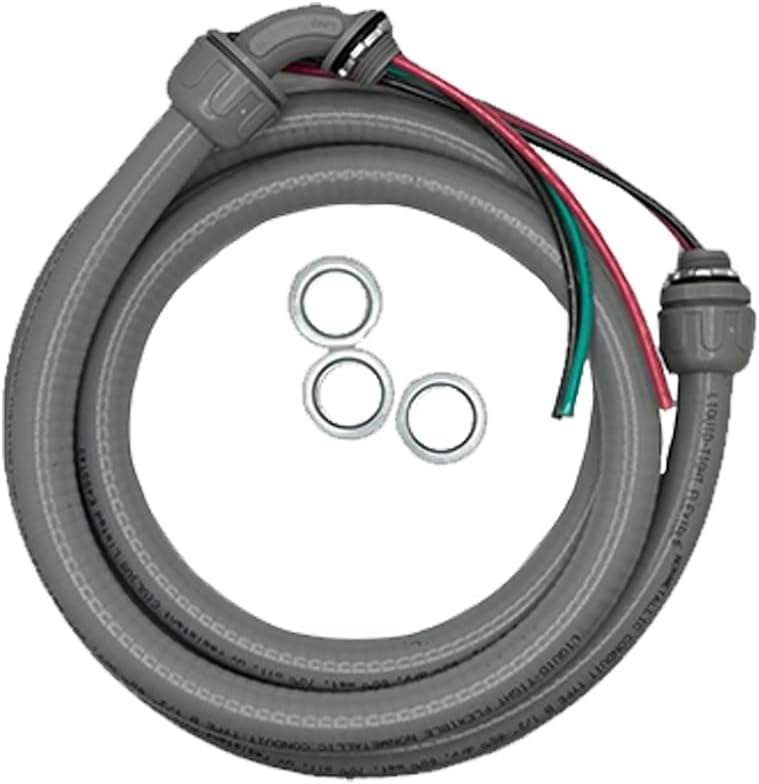 1/2 inch 4FT AC Whip Electrical Conduit Kit - 1/2" x 4ft Flexible Non ...