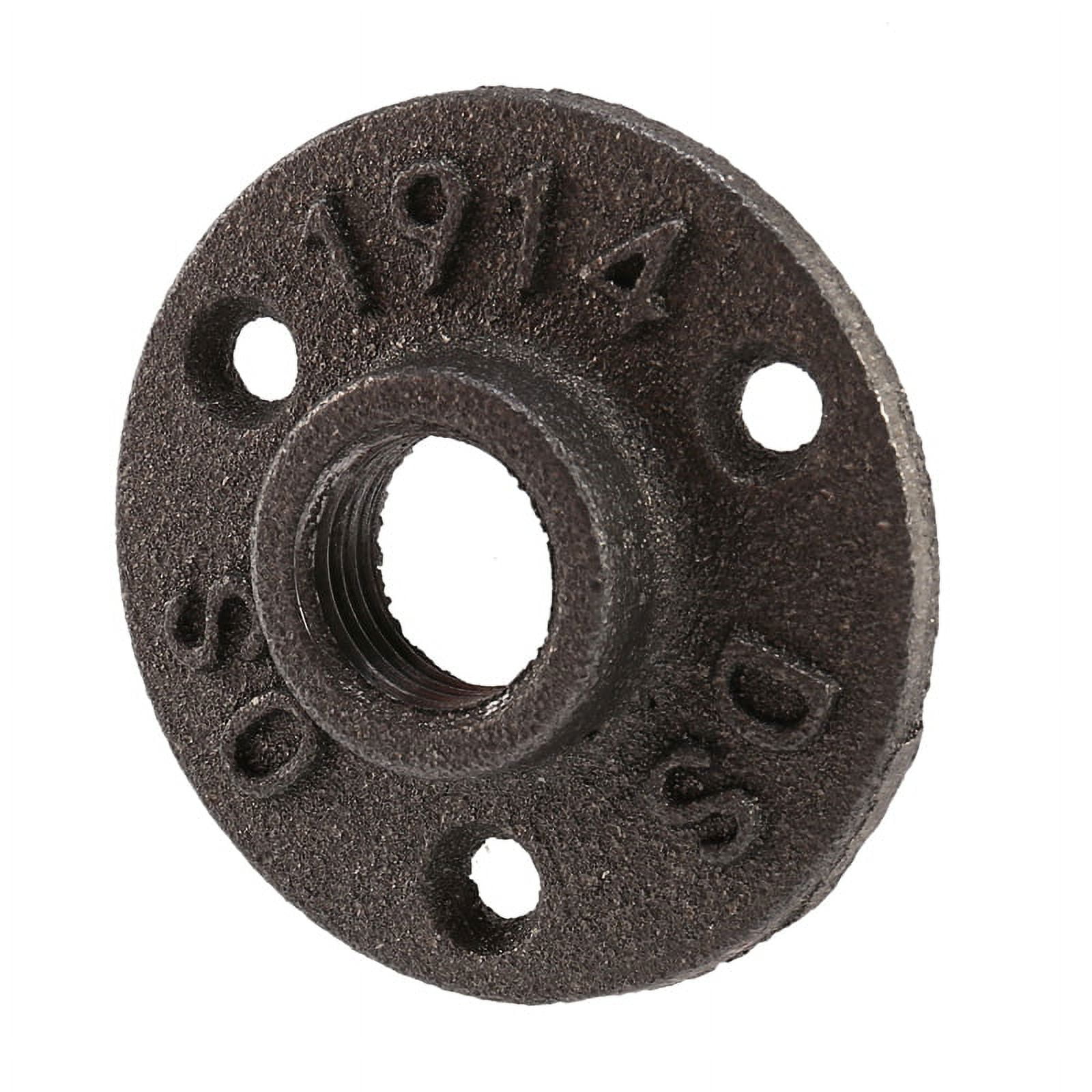 1/2 inch Black Cast Iron Pipe Fittings Floor Flange Threaded - Walmart.com