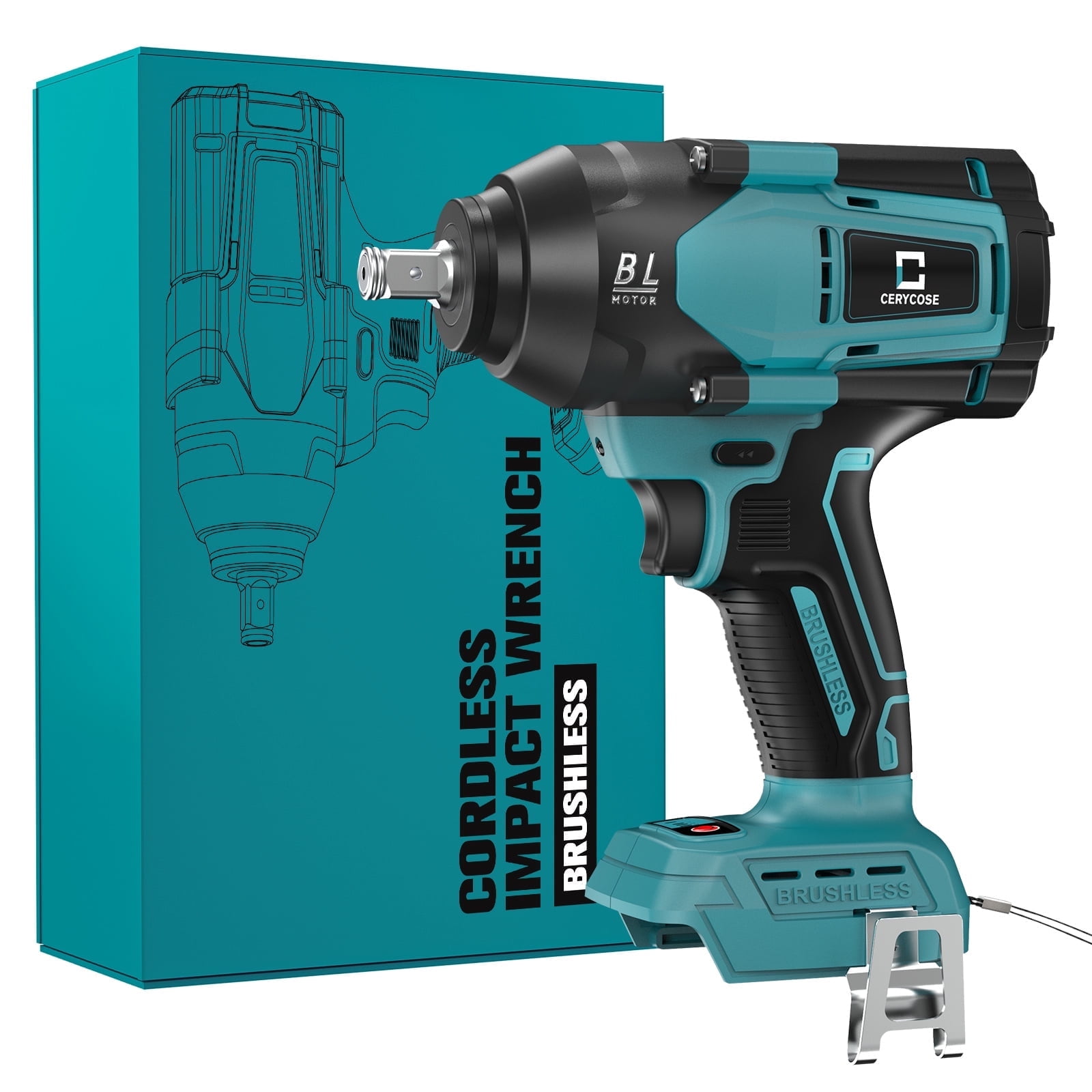 1/2 inch Cordless Impact Wrench for Makita Battery with LED Light ...
