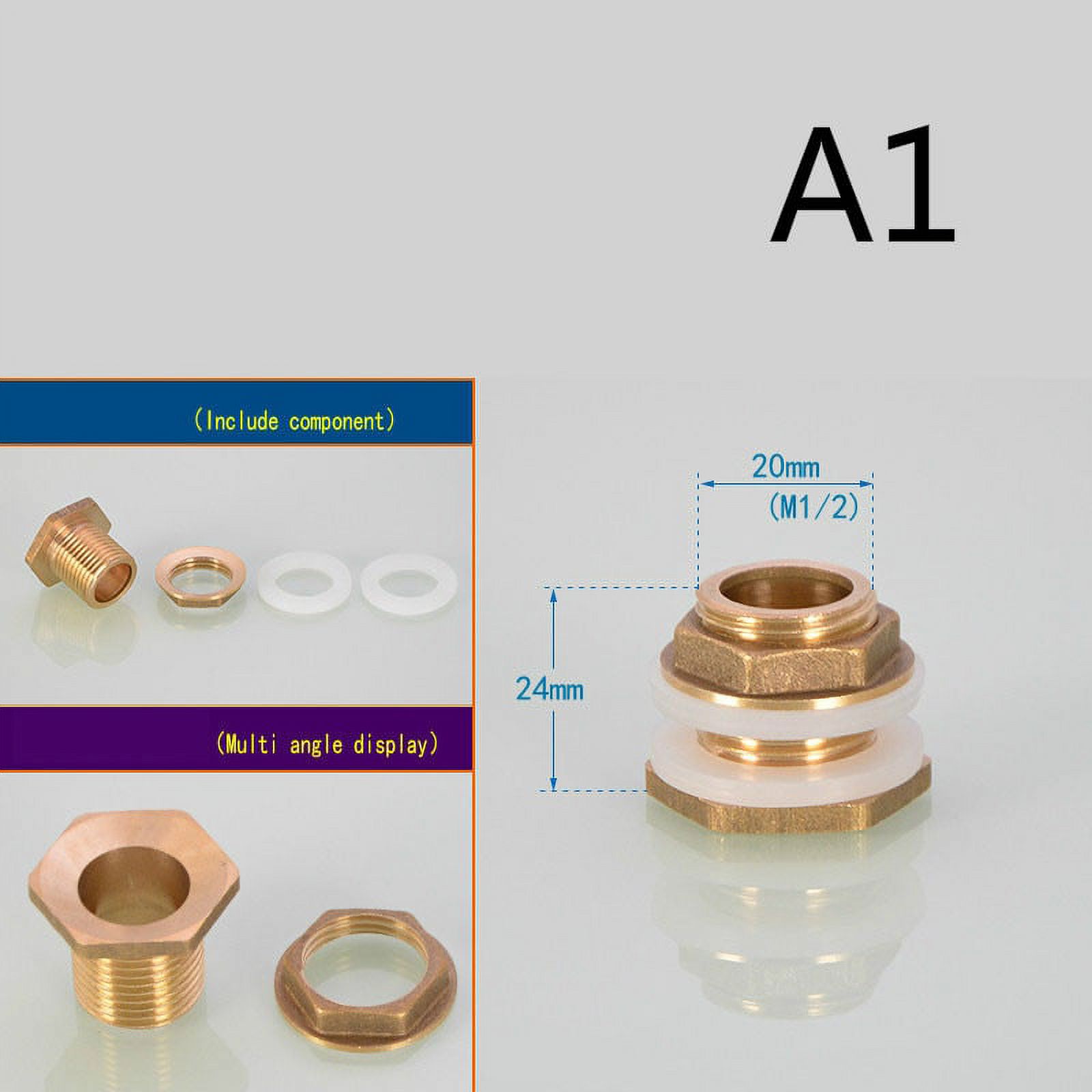 1/2 inch Female&Male Thread water tank connector Brass Quick Connector ...