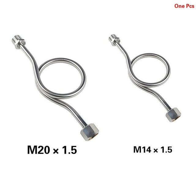 1/2 inch Pressure Gauge Buffer Tube SUS316 elbow pipe fitting cooling coil M20*1.5 M14*1.5 ...