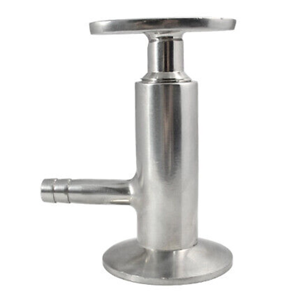 1/2” inch Sanitary Sample Valve 304 Stainless Steel 1.5” Tri Clamp ...