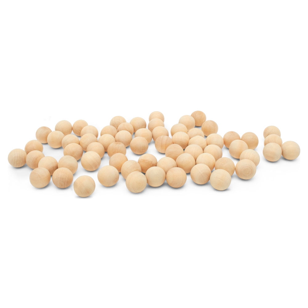 1/2 inch Wooden Balls, Bag of 100 Unfinished Round Wood Balls, Hardwood ...