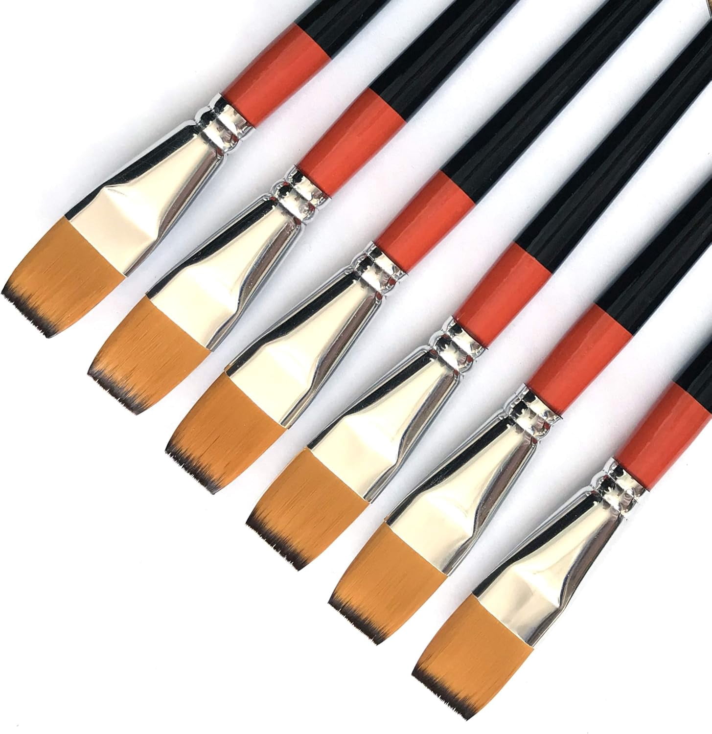 1/2-inch glossy paintbrush, package 12, high-quality synthetic mink ...