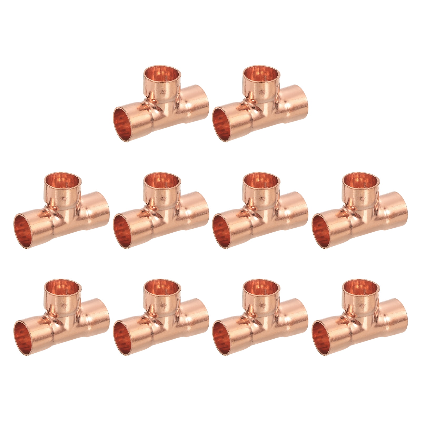 1/2-inch x 1/2-inch x 1/2-inch Copper Reducing Tee Copper Pressure Pipe ...