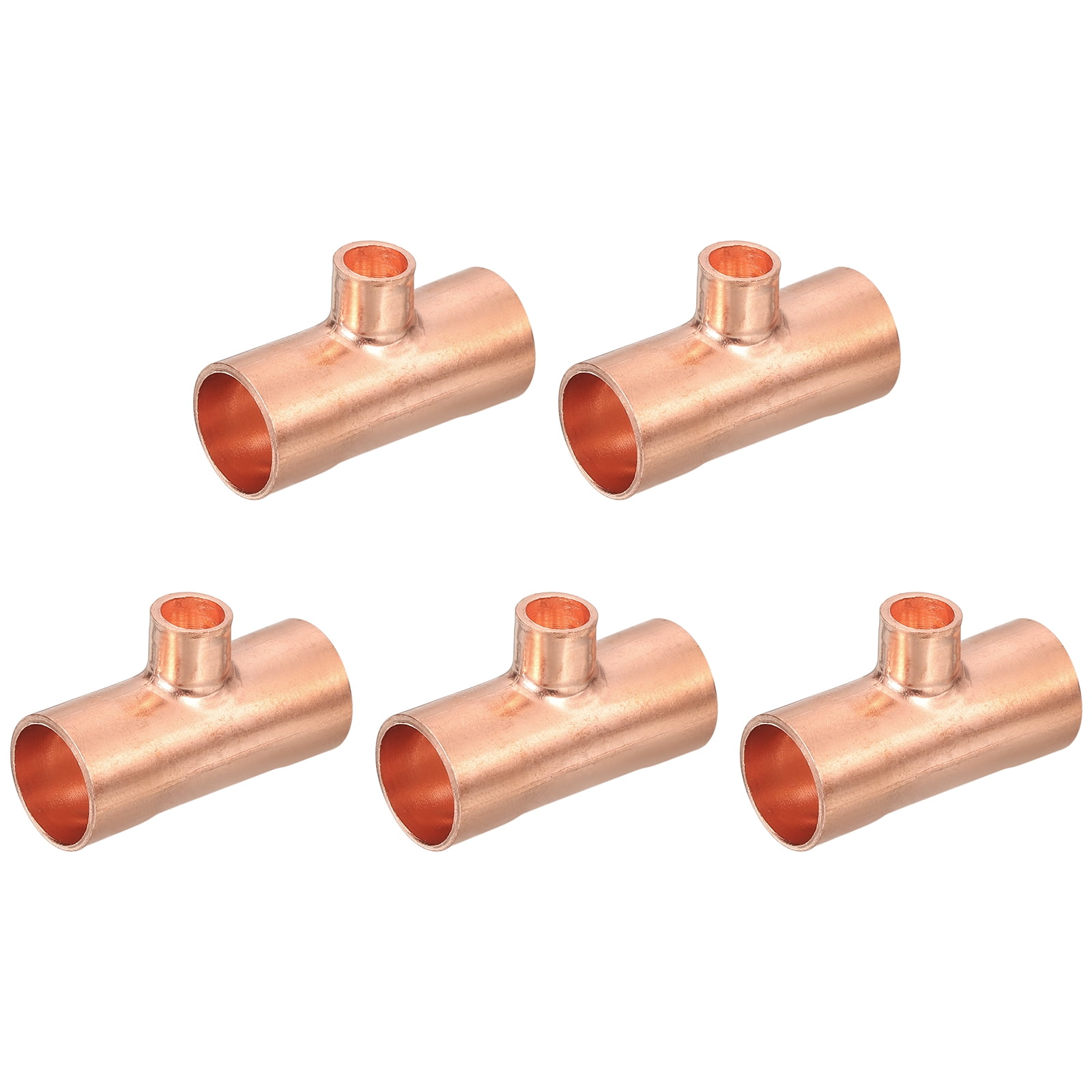 1/2-inch x 1/4-inch x 1/2-inch Copper Reducing Tee Copper Pressure Pipe ...