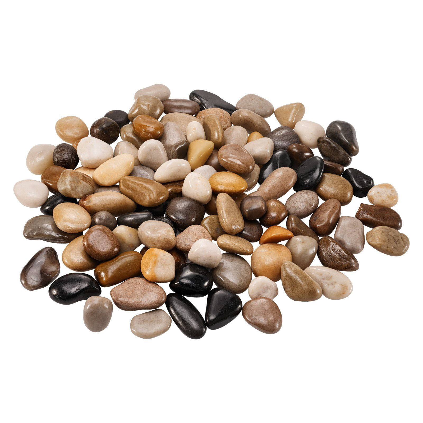 1-2 inches of natural river pebbles, 15 pounds of multi-colored smooth ...