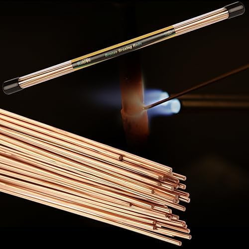 1/2 lb 9pcs Bare Bronze Brazing Rods Low Fume Copper Brazing Alloys ...