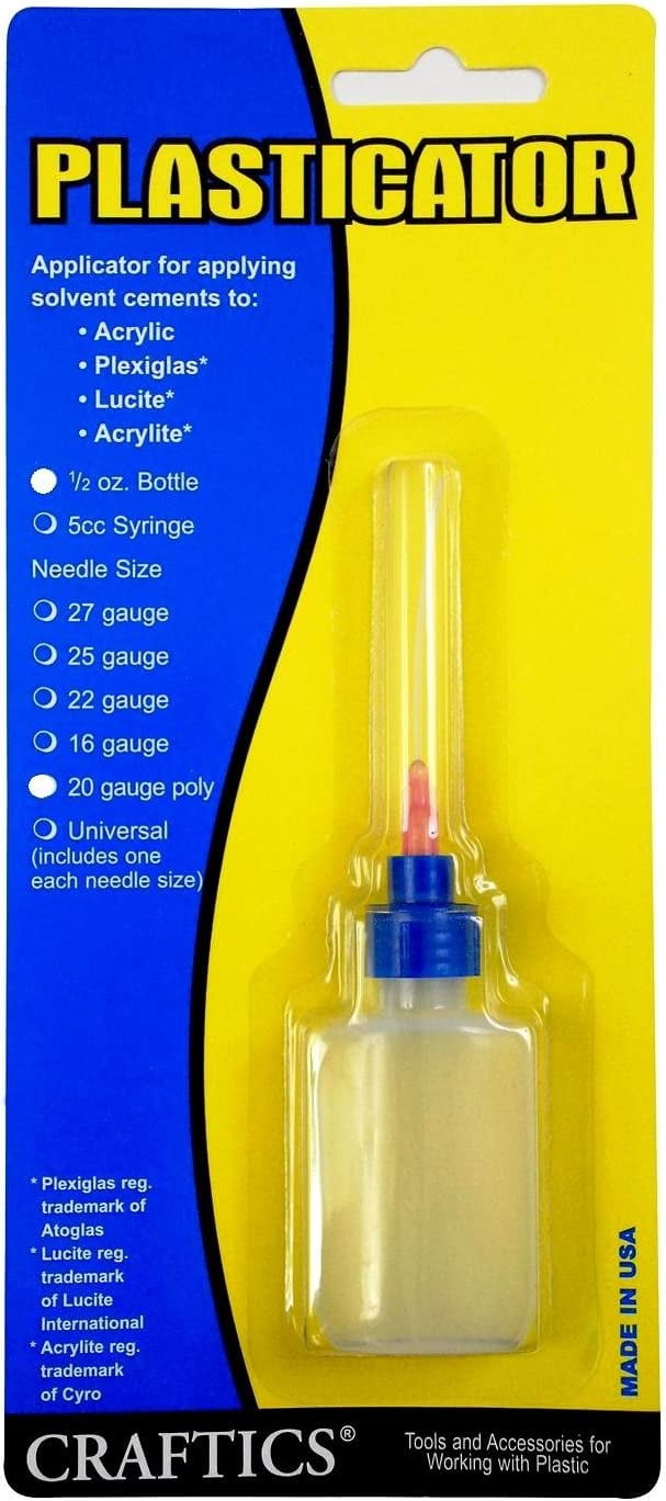 1/2 oz Bottle Plasticator, Applicator for Solvent Cements, Glues, and ...