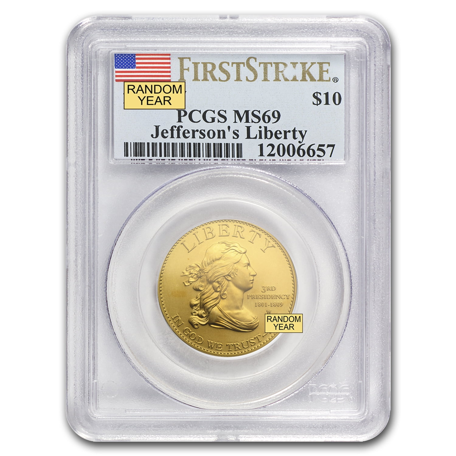 American 1/2 oz Gold First Spouse Coins MS-69 PCGS (Random Year ...