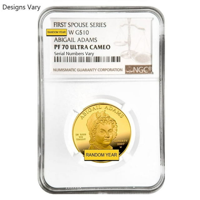 NGC/PCGS MS/PF 70 Graded 1/2 oz Gold First Spouse Coins - Random Year ...