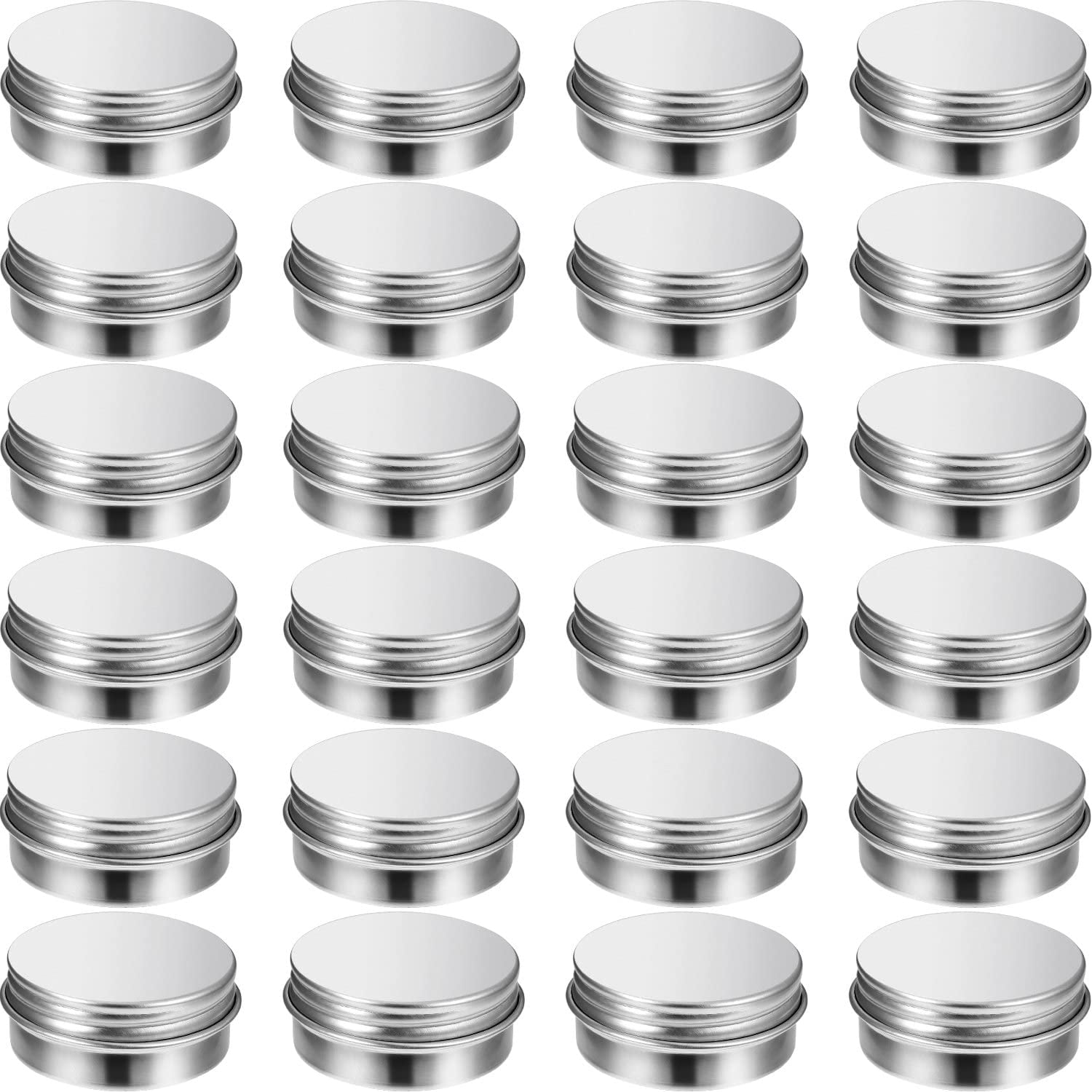 1/2 oz Metal Tins with Lids Mini Tin Containers Aluminum Small Round ...