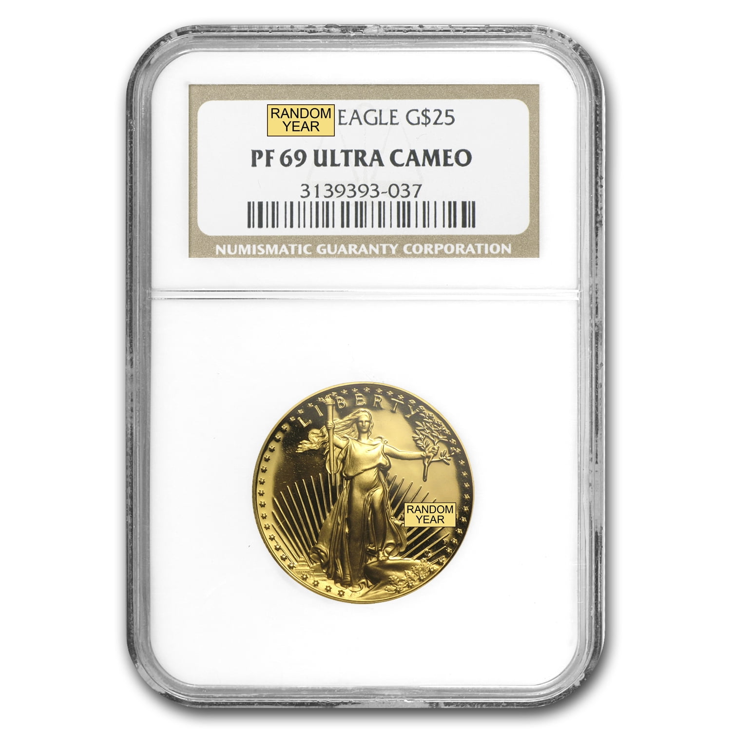 1/2 oz Proof American Gold Eagle PF-69 NGC (Random Year) - Walmart.com