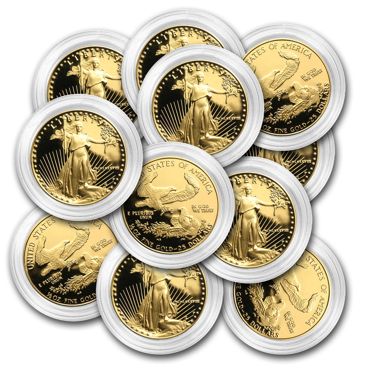 1/2 oz Proof American Gold Eagle (Random, Capsule Only) - Walmart.com