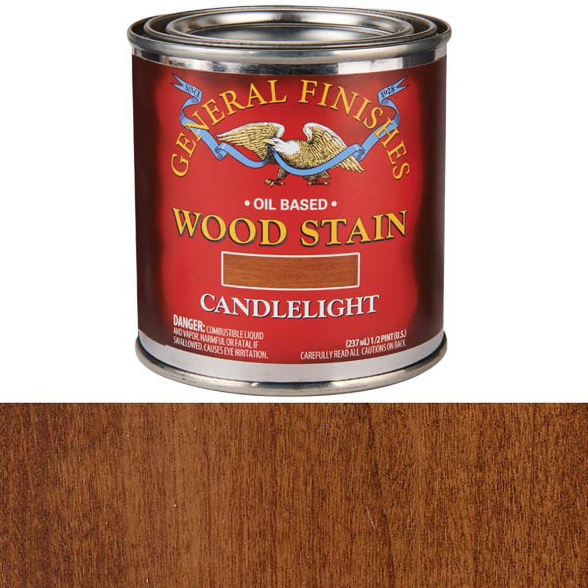 1/2 pt General Finishes CLHP Candlelight Wood Stain Oil-Based ...